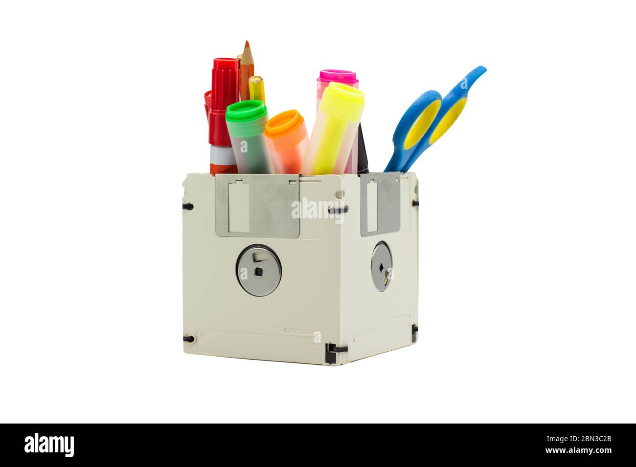 Old objects in a box Cut Out Stock Images & Pictures - Alamy