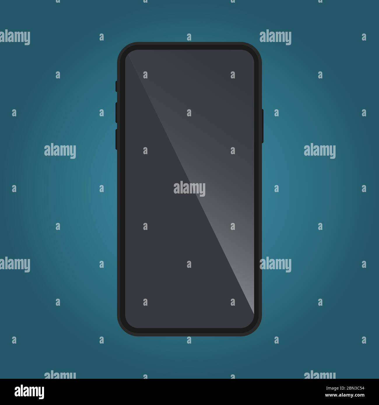 Smartphone frame less blank screen. Mockup generic device. Telephone ...