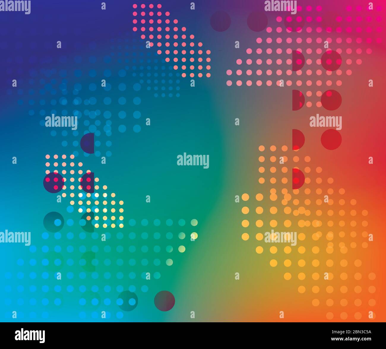 Vibrant colored and blurred background with points vector design Stock ...