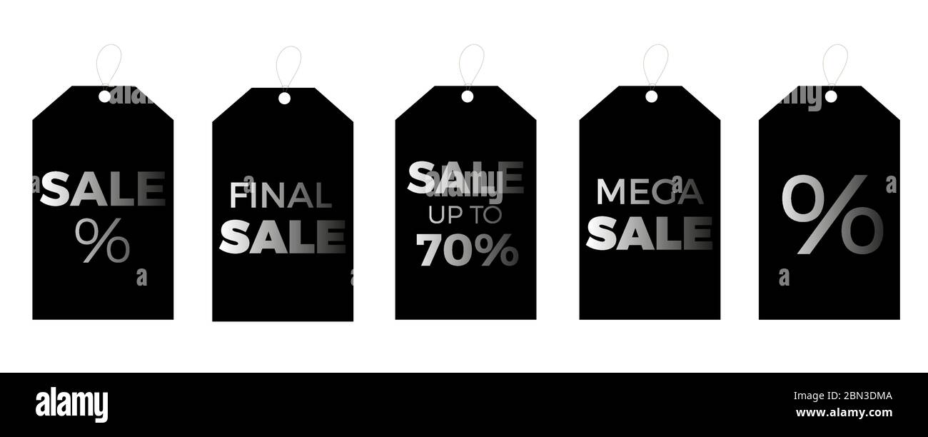 Collection of Sale Tag and Label with text design template Stock Vector ...