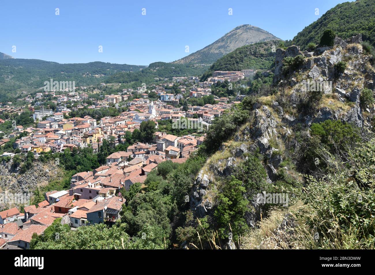 The village of Lauria in the Basilicata region Stock Photo - Alamy