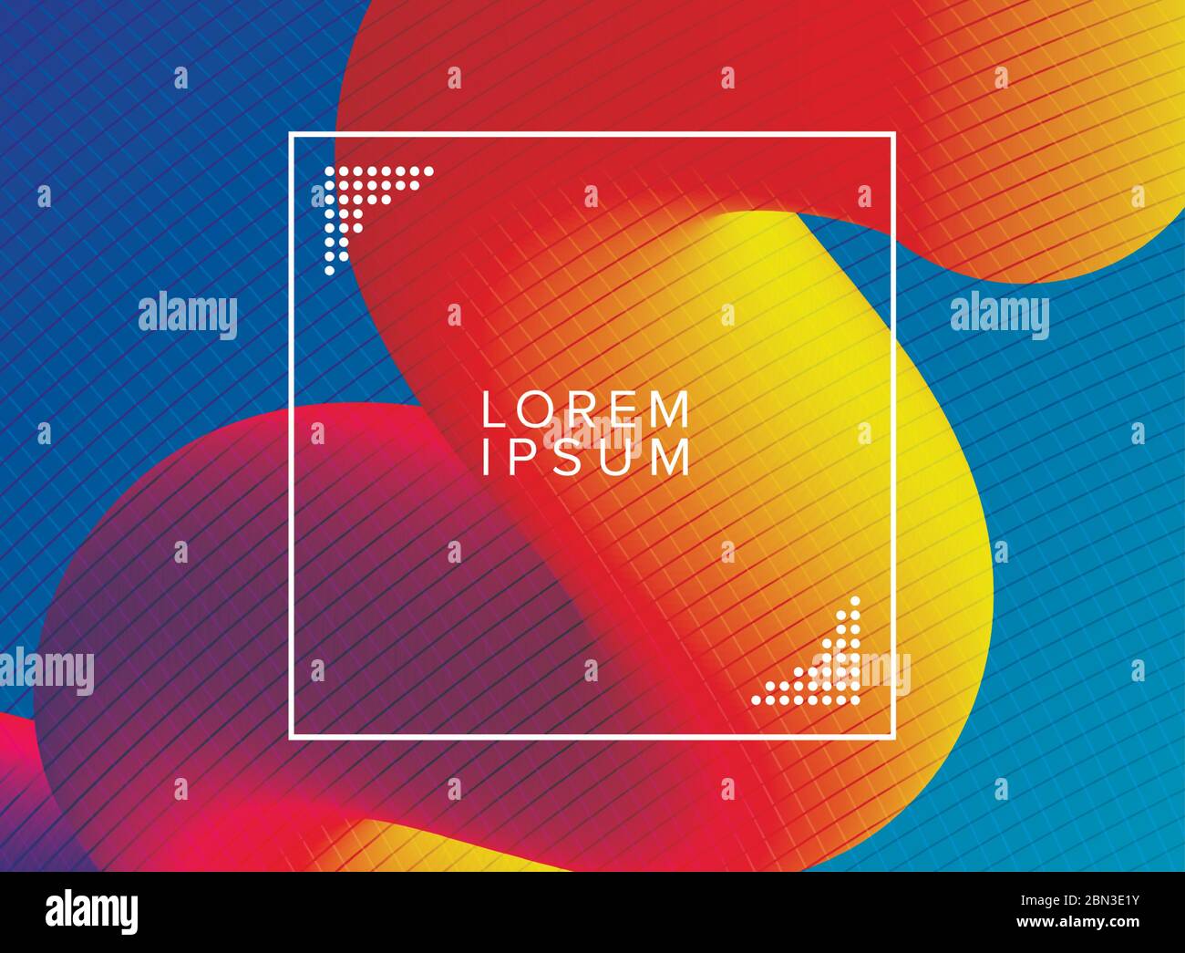 Vibrant colored and waved background with frame vector design Stock ...