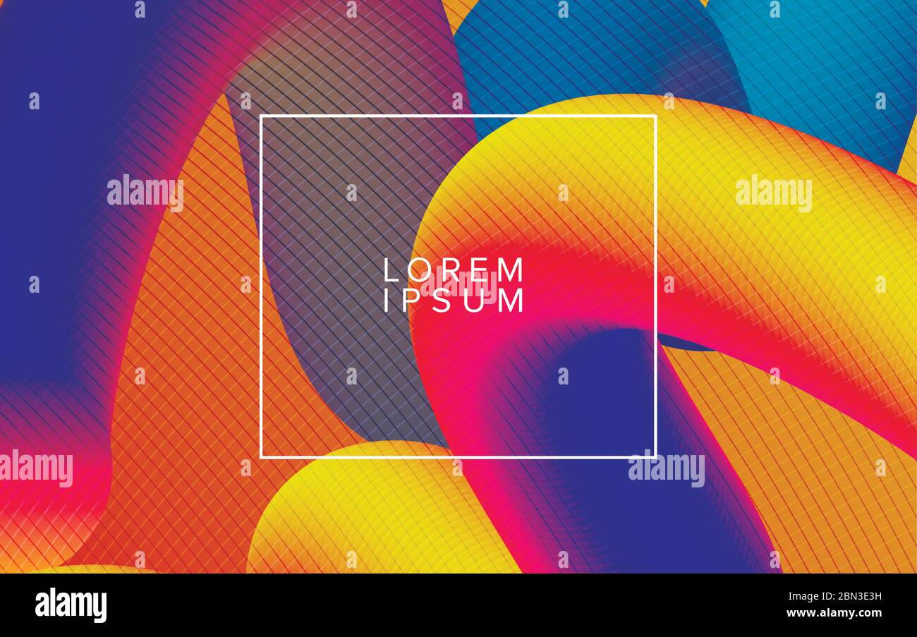 Vibrant colored and waved background with frame vector design Stock ...