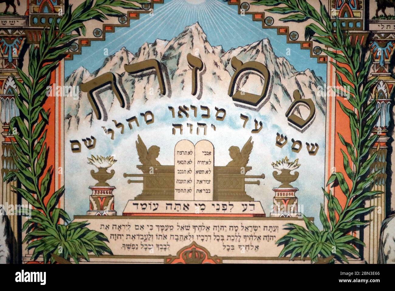 The mizrah is a decorate plaque that is supposed to indicate the ...