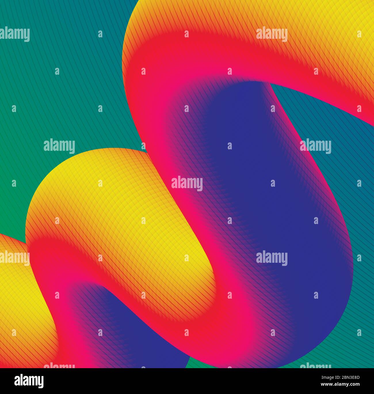 Vibrant colored and waved with flow background vector design Stock ...