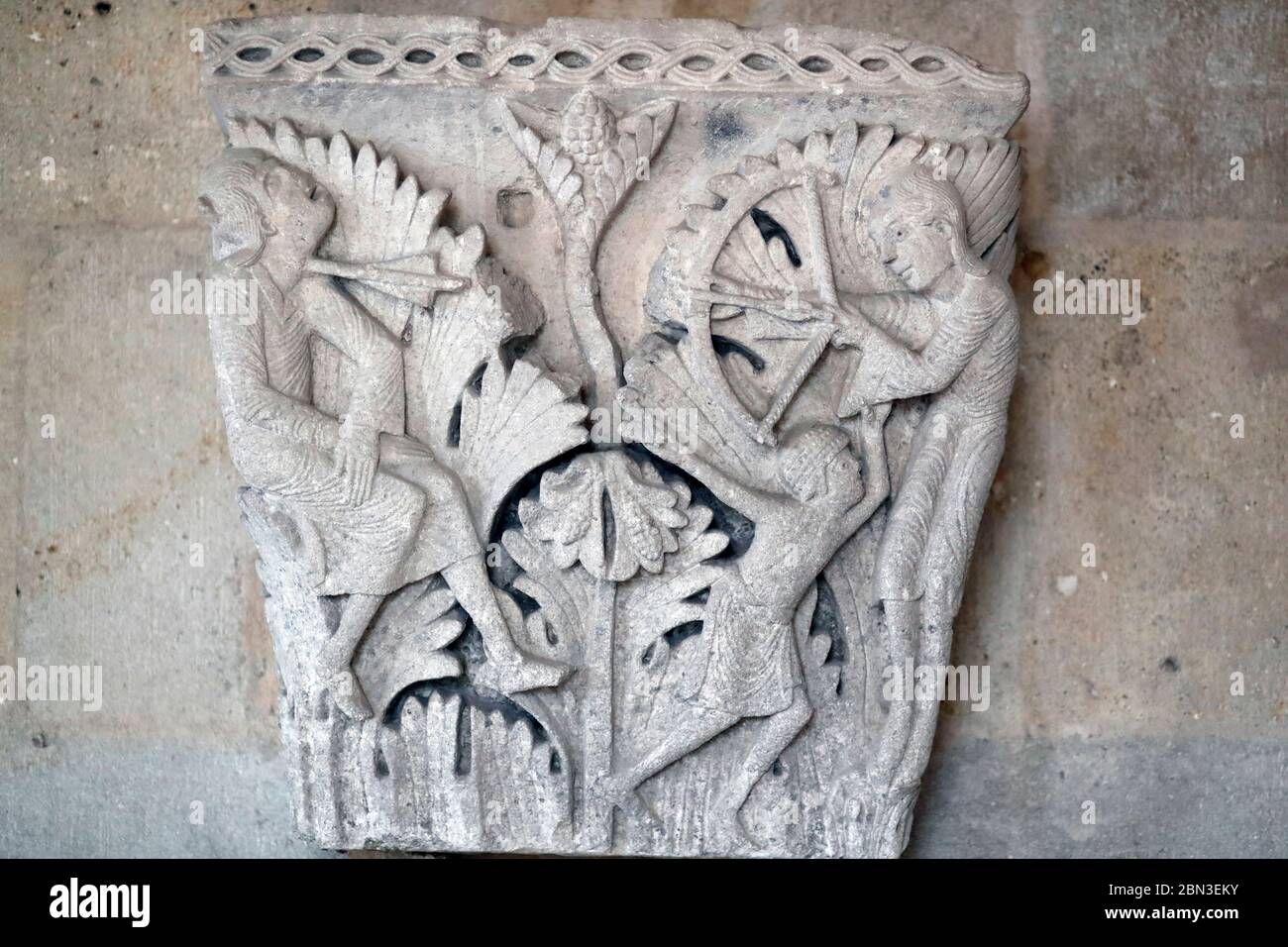 Saint Lazarus ( Saint Lazare ) cathedral. Capital. The death of Cain ...