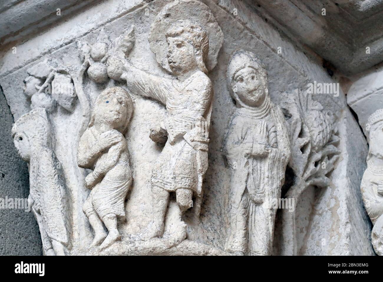 Saint Lazarus ( Saint Lazare ) cathedral. Capital. Autun. France Stock ...