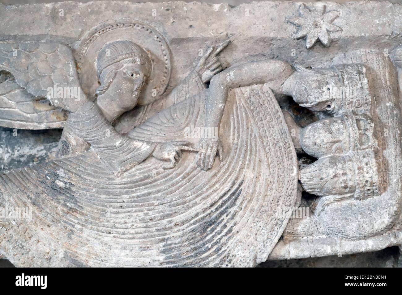 Saint Lazarus ( Saint Lazare ) cathedral. The sleep of the Magi. Autun ...
