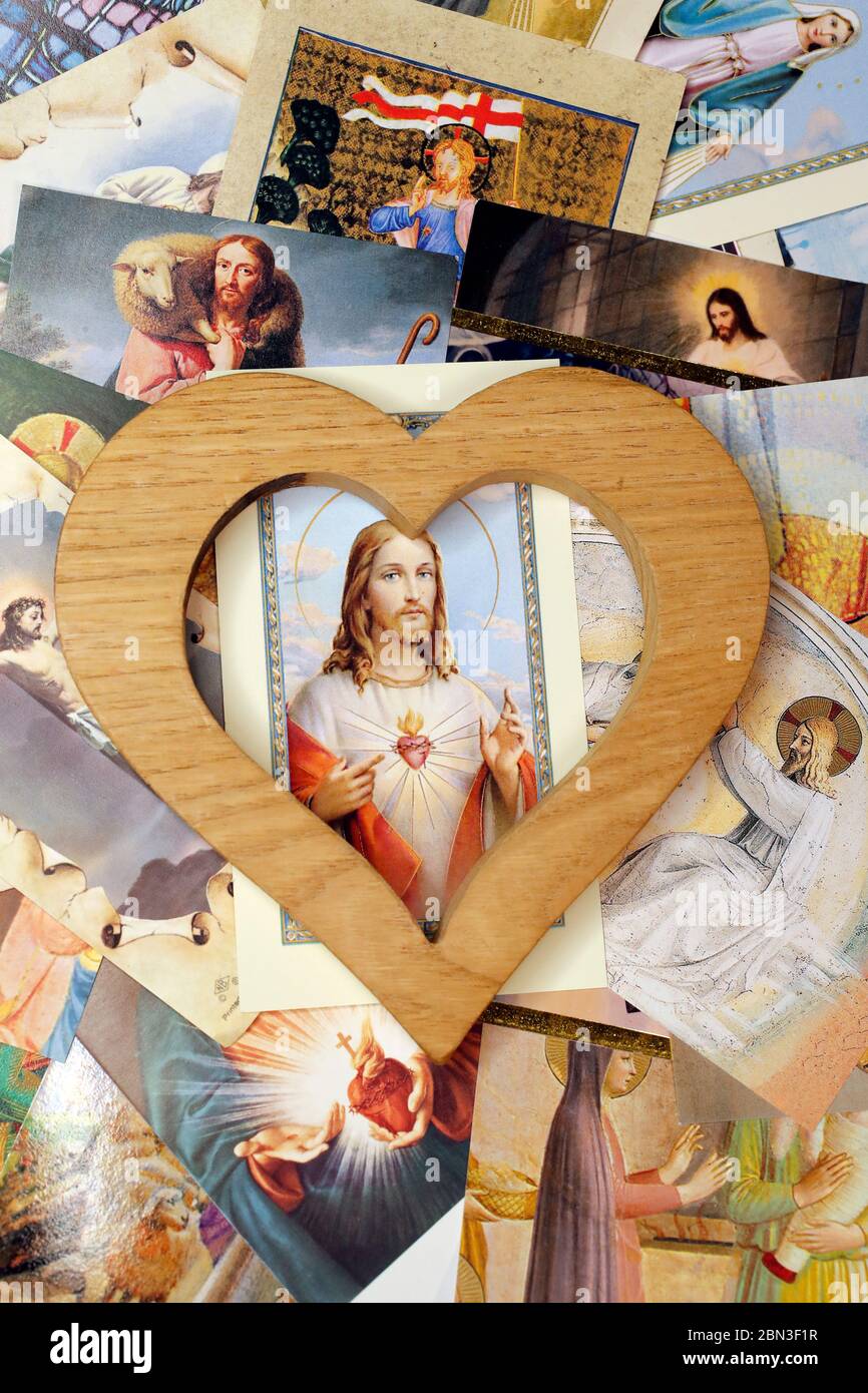 Jesus christ picture heart hi-res stock photography and images - Alamy