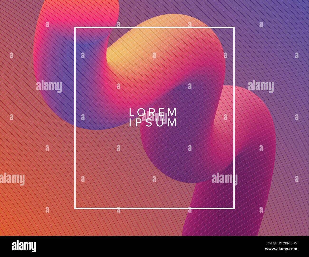 Vibrant colored and waved background with frame vector design Stock ...