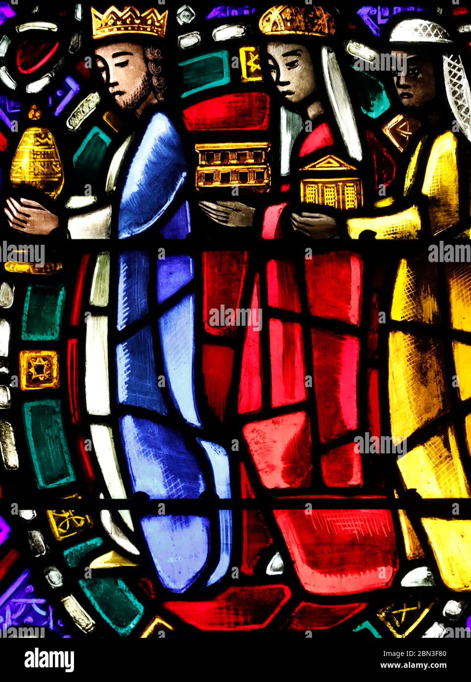Adoration magi stained glass window hi-res stock photography and images ...