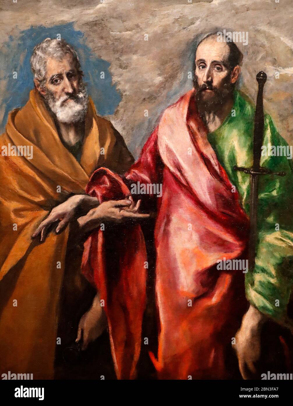 The Apostles St. Peter and St. Paul. Oil on caneva. Detail. Painting by ...
