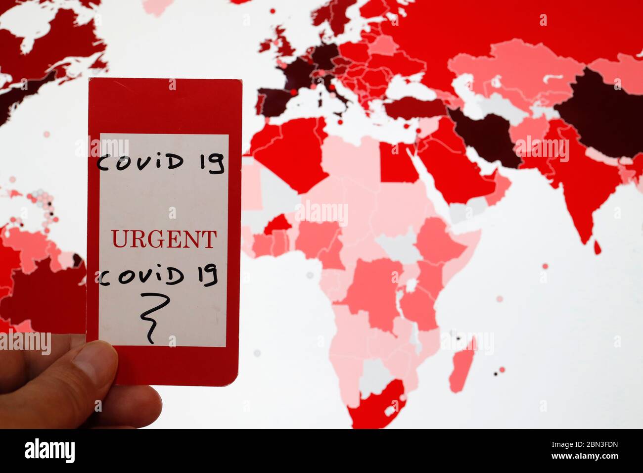 Coronavirus (COVID-19) epidemic. World map of coronavirus infections ...