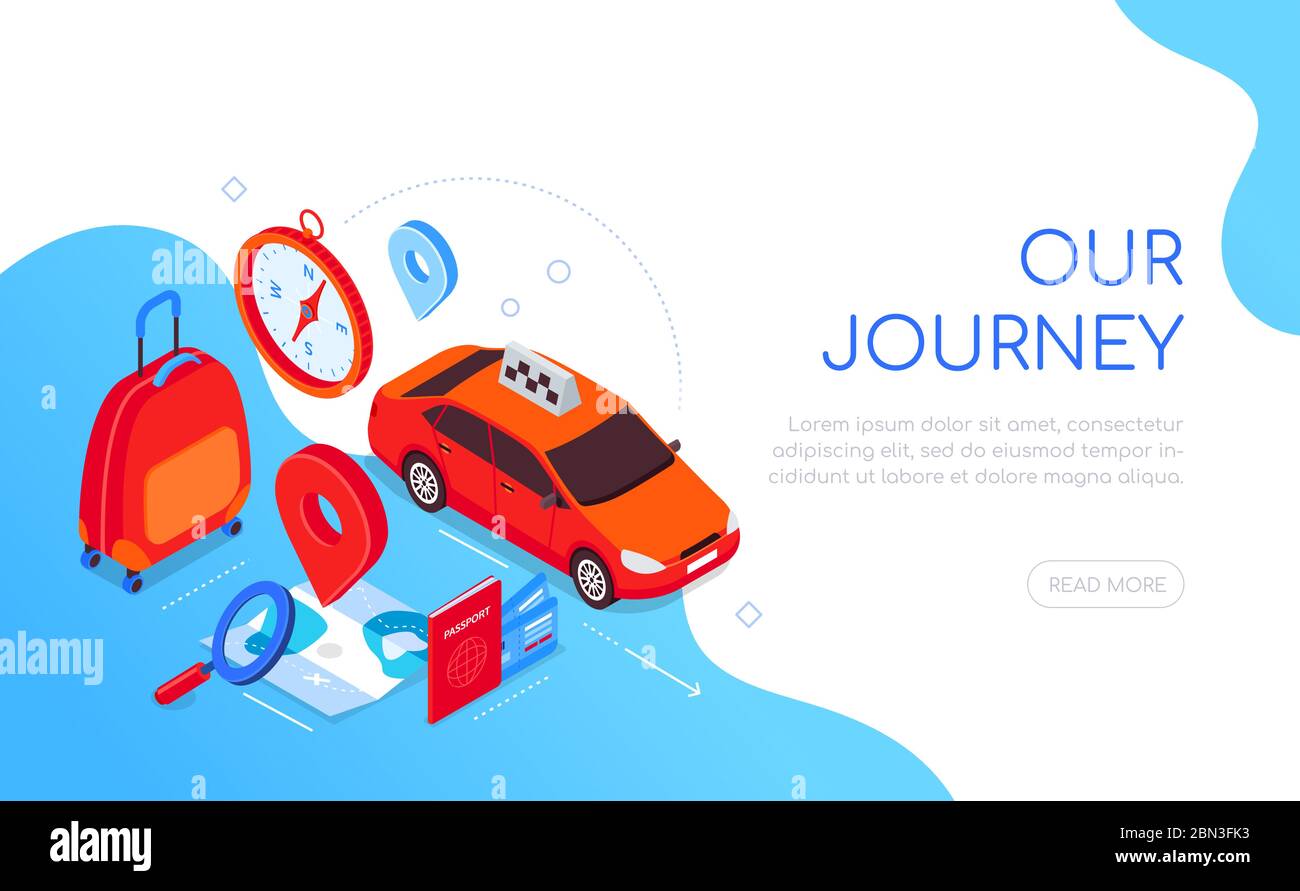 Our journey - modern colorful isometric web banner Stock Vector Image ...