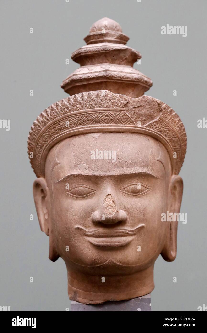 The Guimet National Museum of Asian Arts. Vishnu, sandstone. 9 th ...