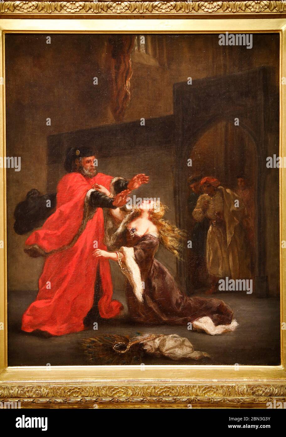 Eugene Delacroix, Desdemona cursed by her father, oil on canvas, 1852 ...