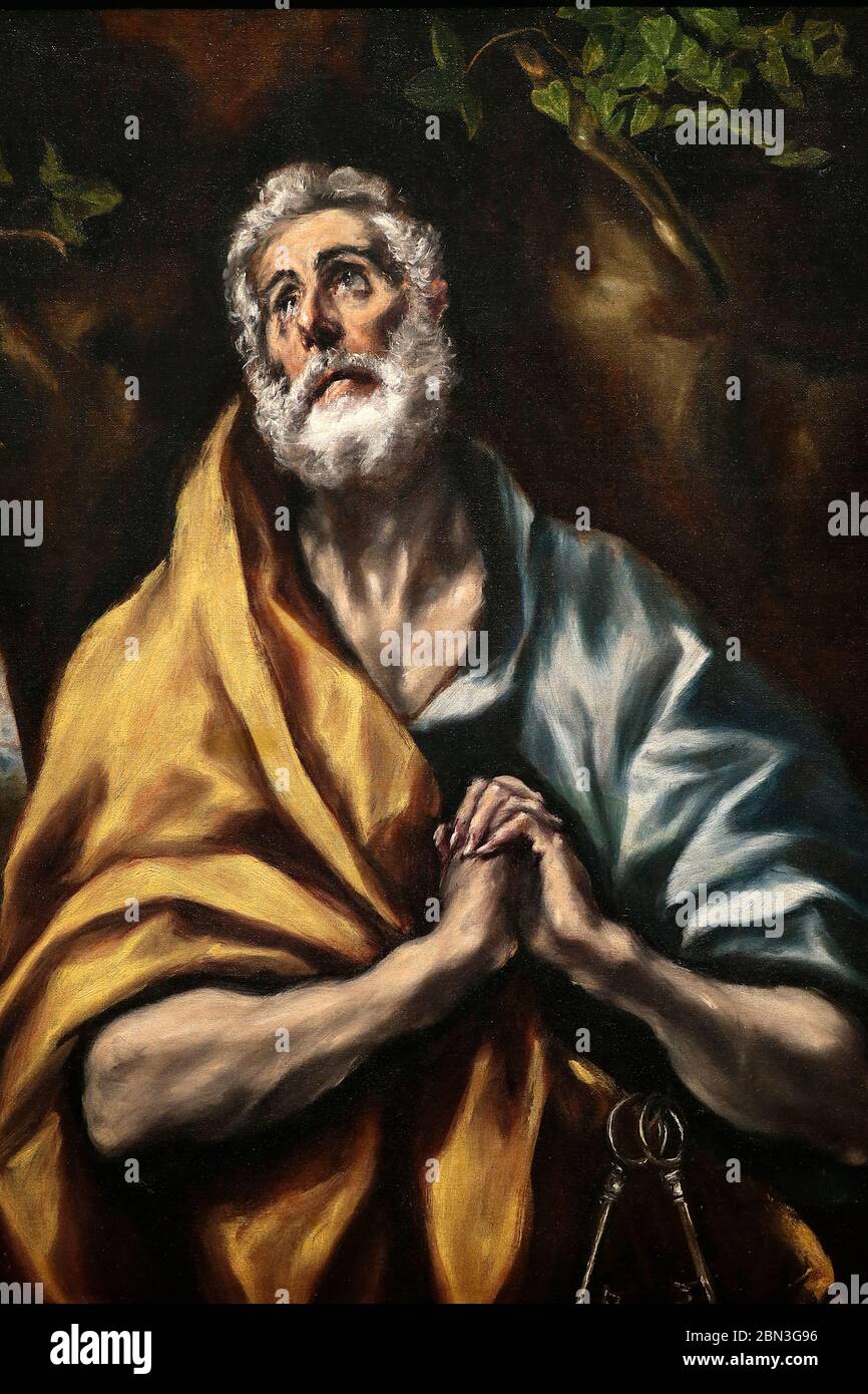 El Greco. Saint Peter in Penitence (also called the tears of St Peter ...