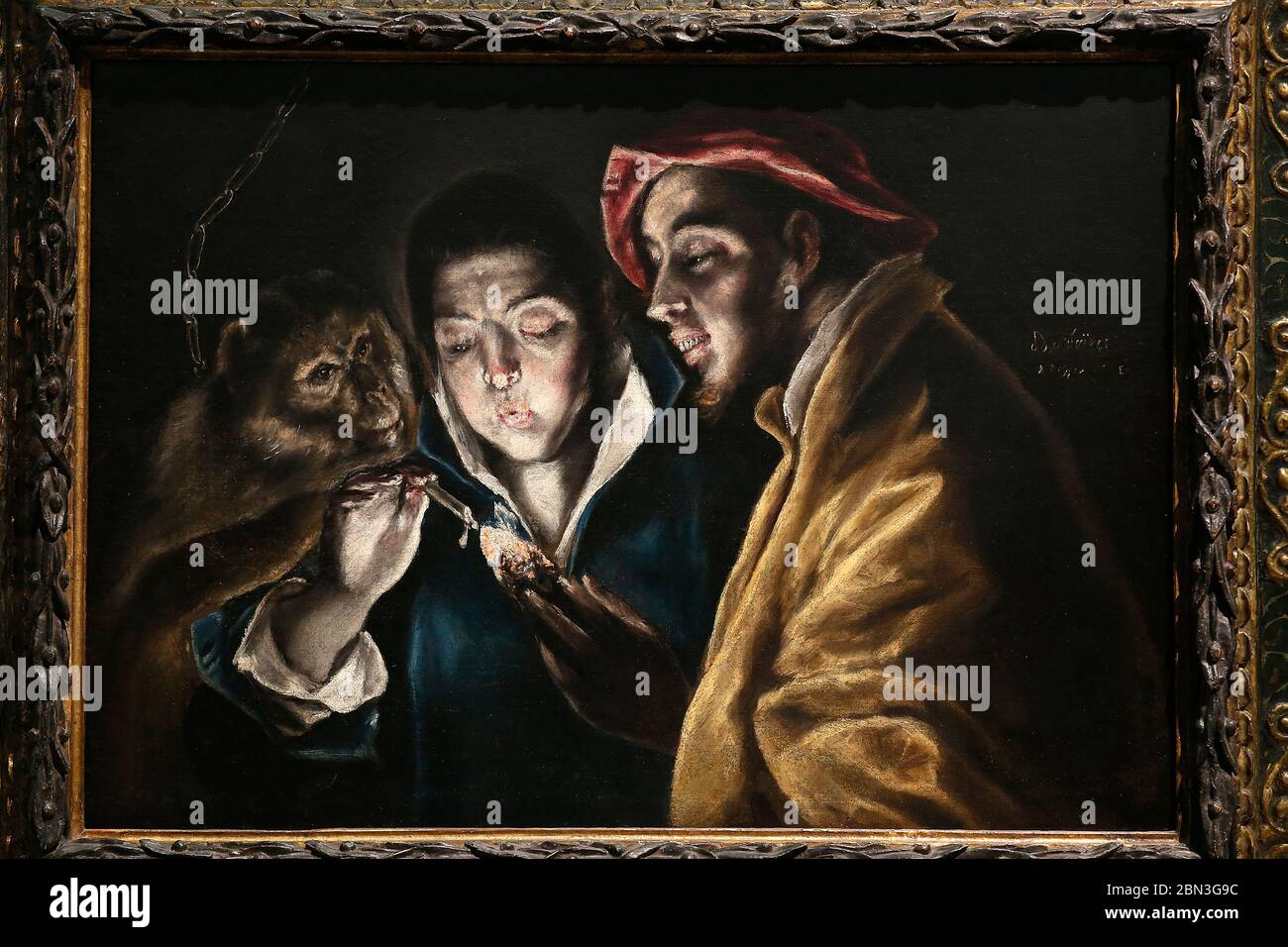 El Greco. A Fable, c.1585. Oil on canvas. Displayed at Le Grand Palais ...