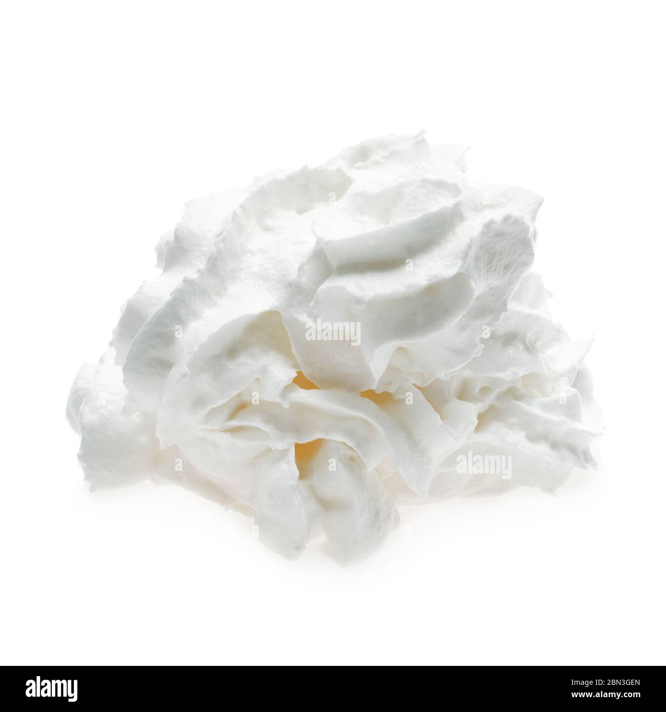 Whipped cream isolated on white background Stock Photo - Alamy