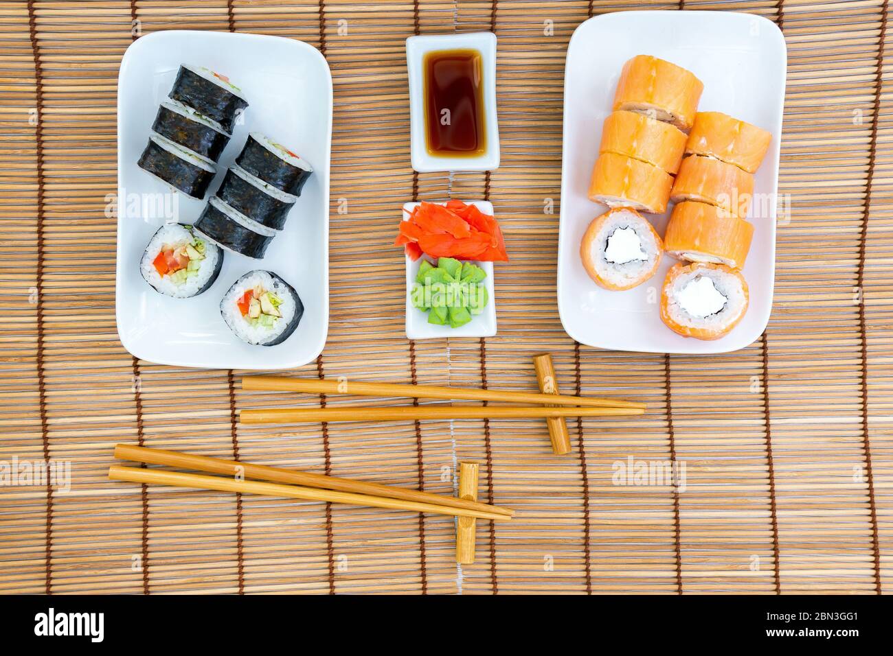 Chopsticks taking portion sushi hi-res stock photography and images - Alamy