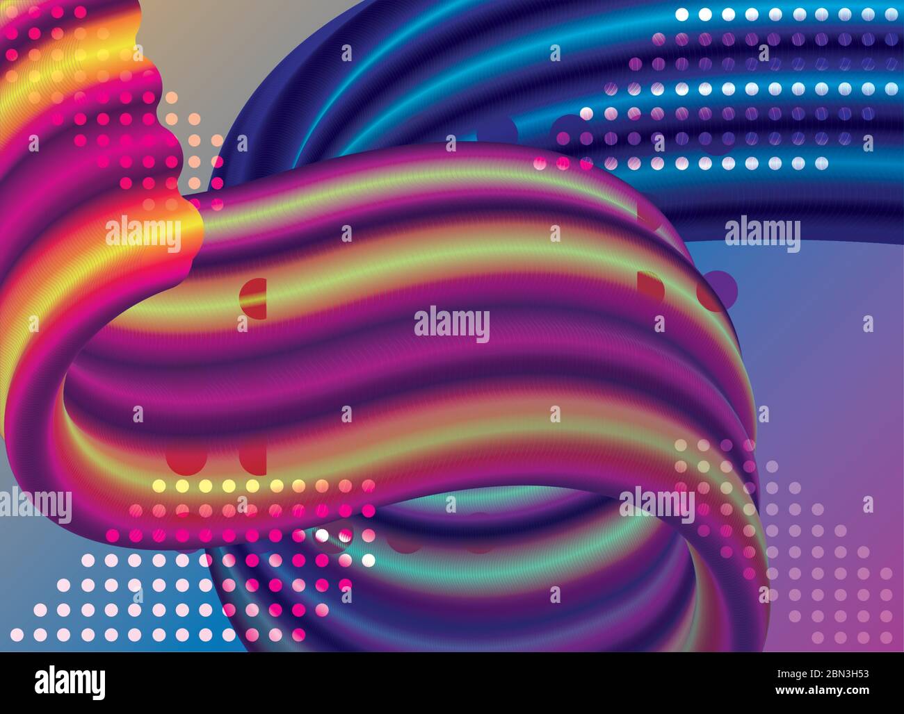 Vibrant colored and waved with flow background vector design Stock ...