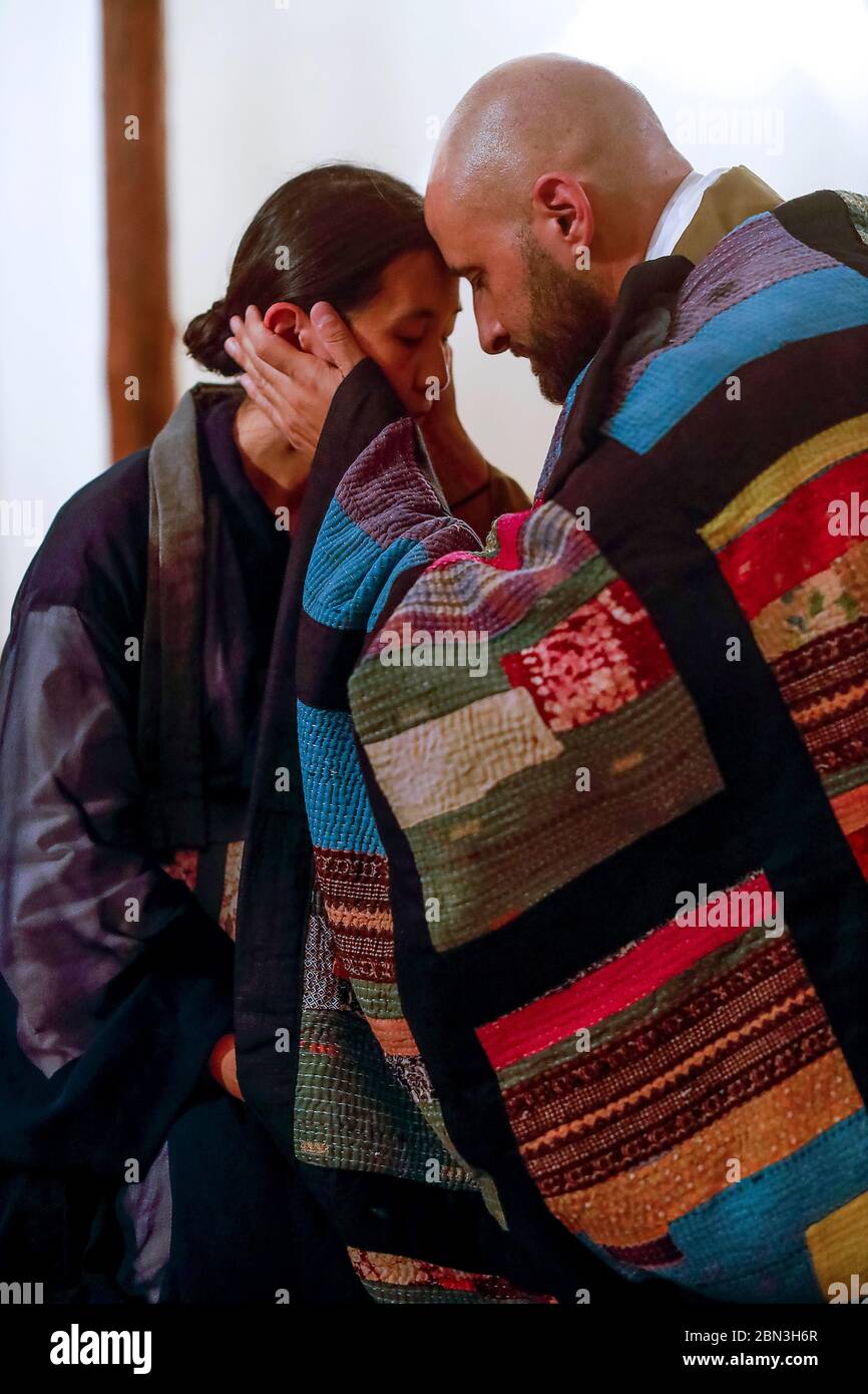 Zen sesshin (retreat) at Le Moulin de Vaux zen center, Sarthe, France ...