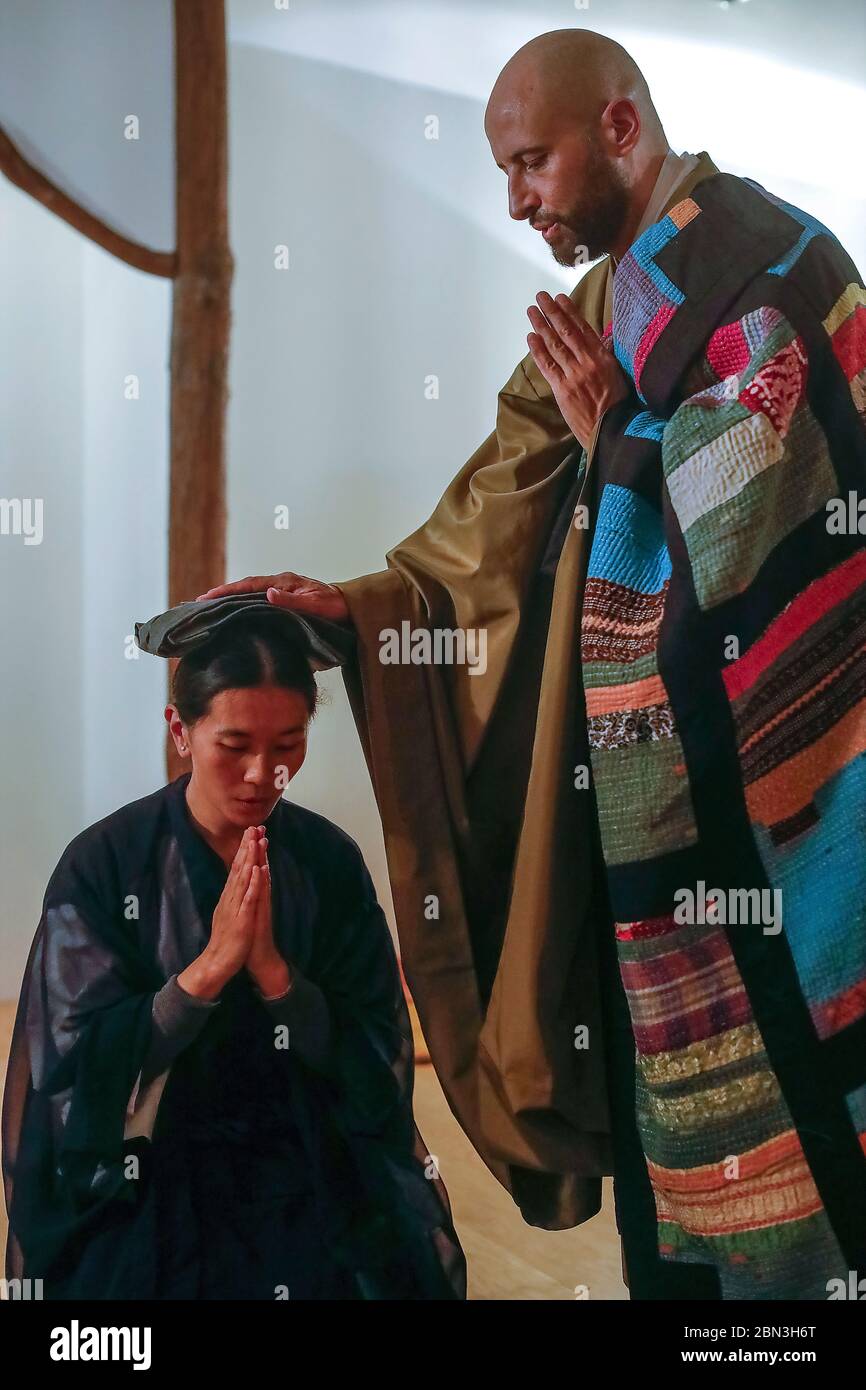 Zen sesshin (retreat) at Le Moulin de Vaux zen center, Sarthe, France ...