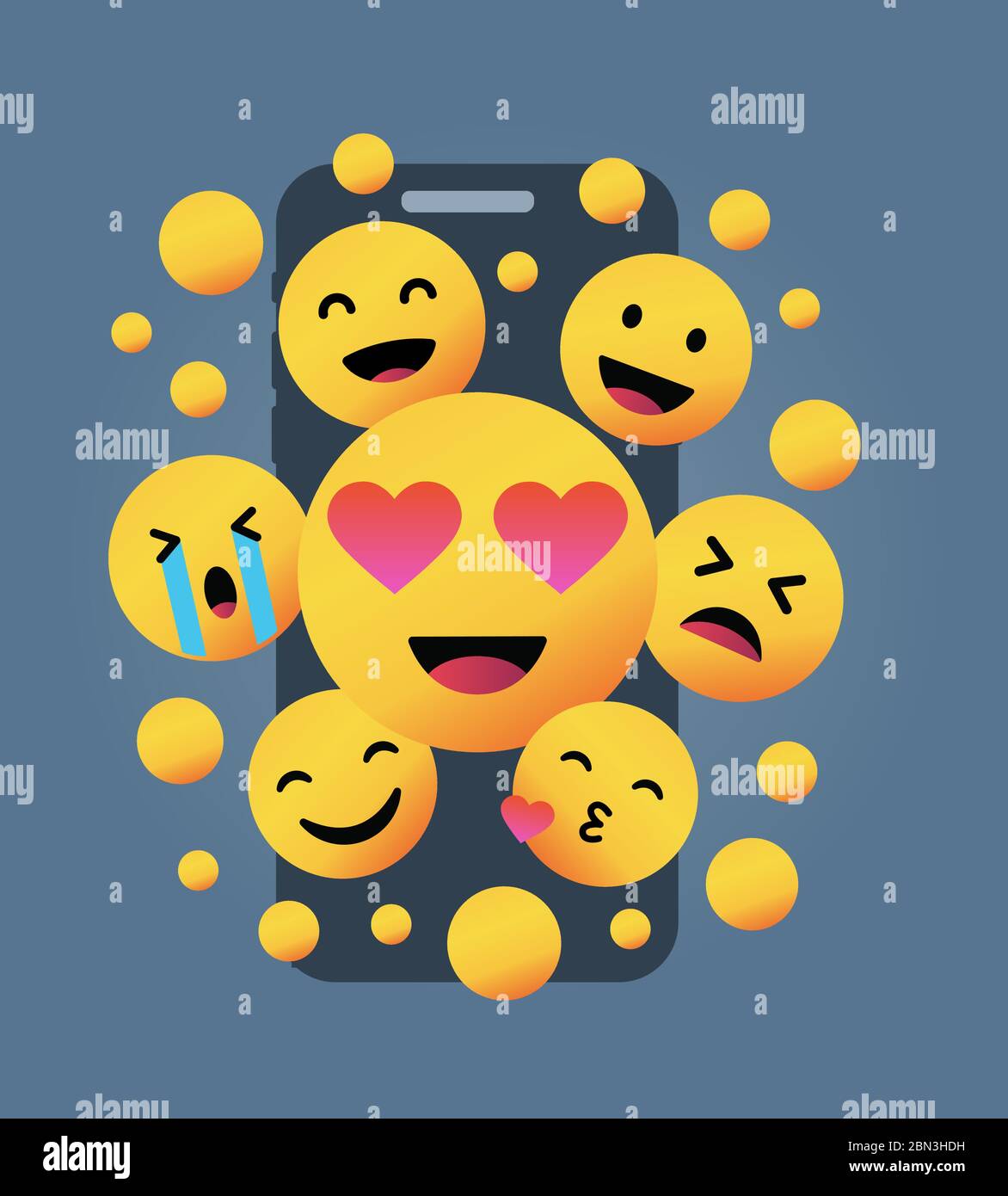 Chat screen emoticon hi-res stock photography and images - Alamy