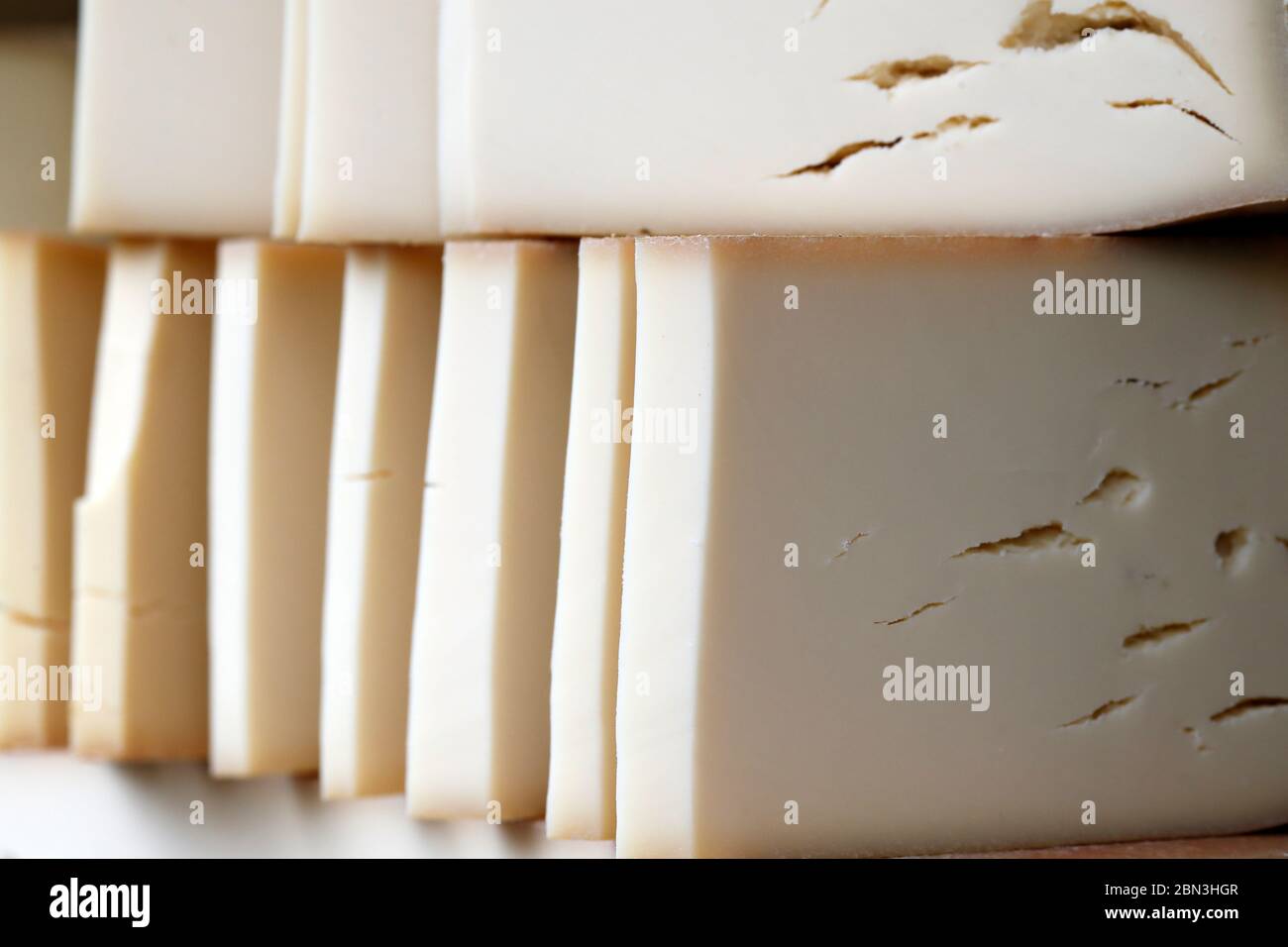 Traditional french cheese for sale at market. Beaufort. France Stock ...