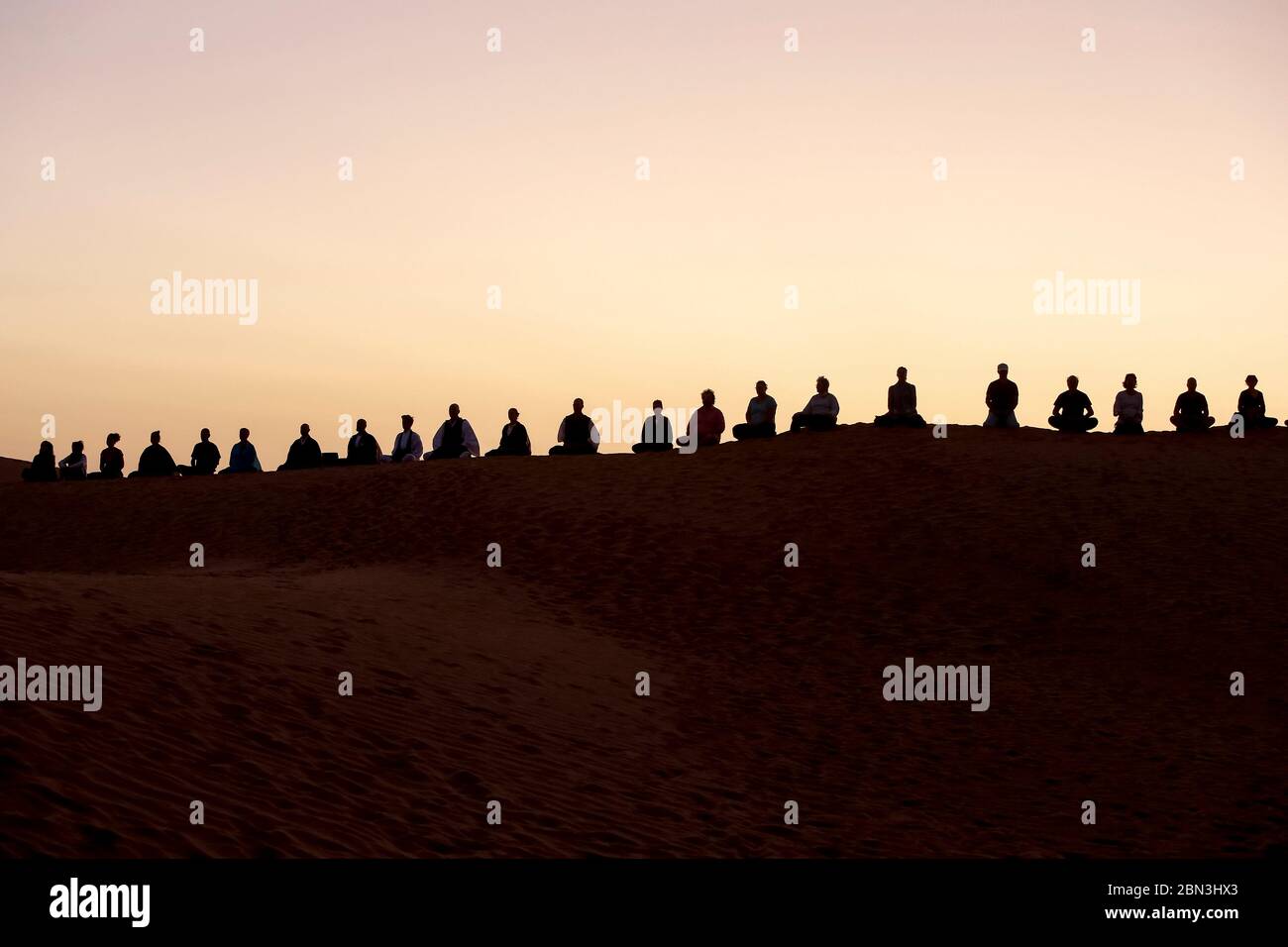 Zen sesshin (retreat) in the Sahara desert, Morocco. Zazen (meditation ...