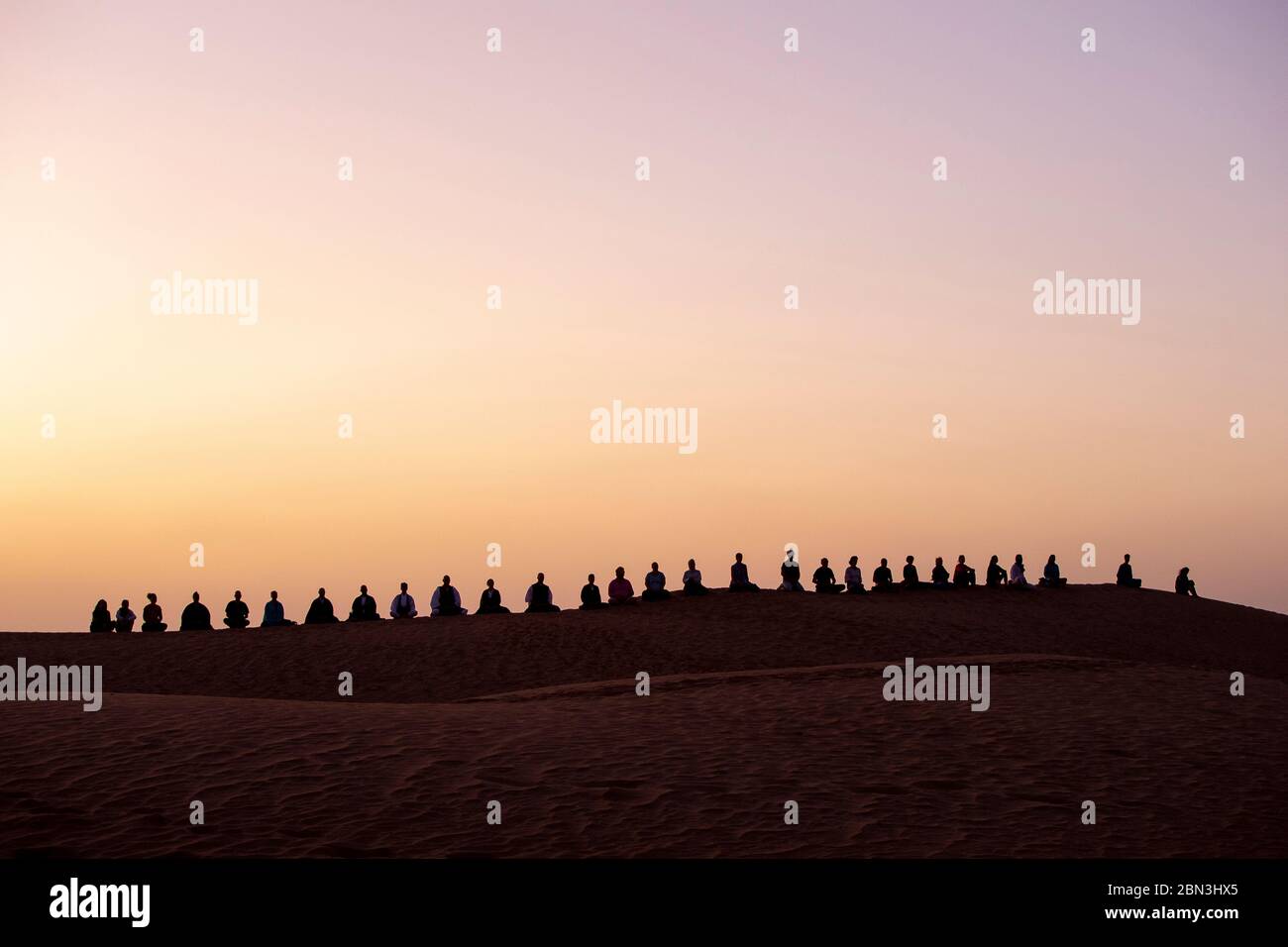 Zen sesshin (retreat) in the Sahara desert, Morocco. Zazen (meditation ...