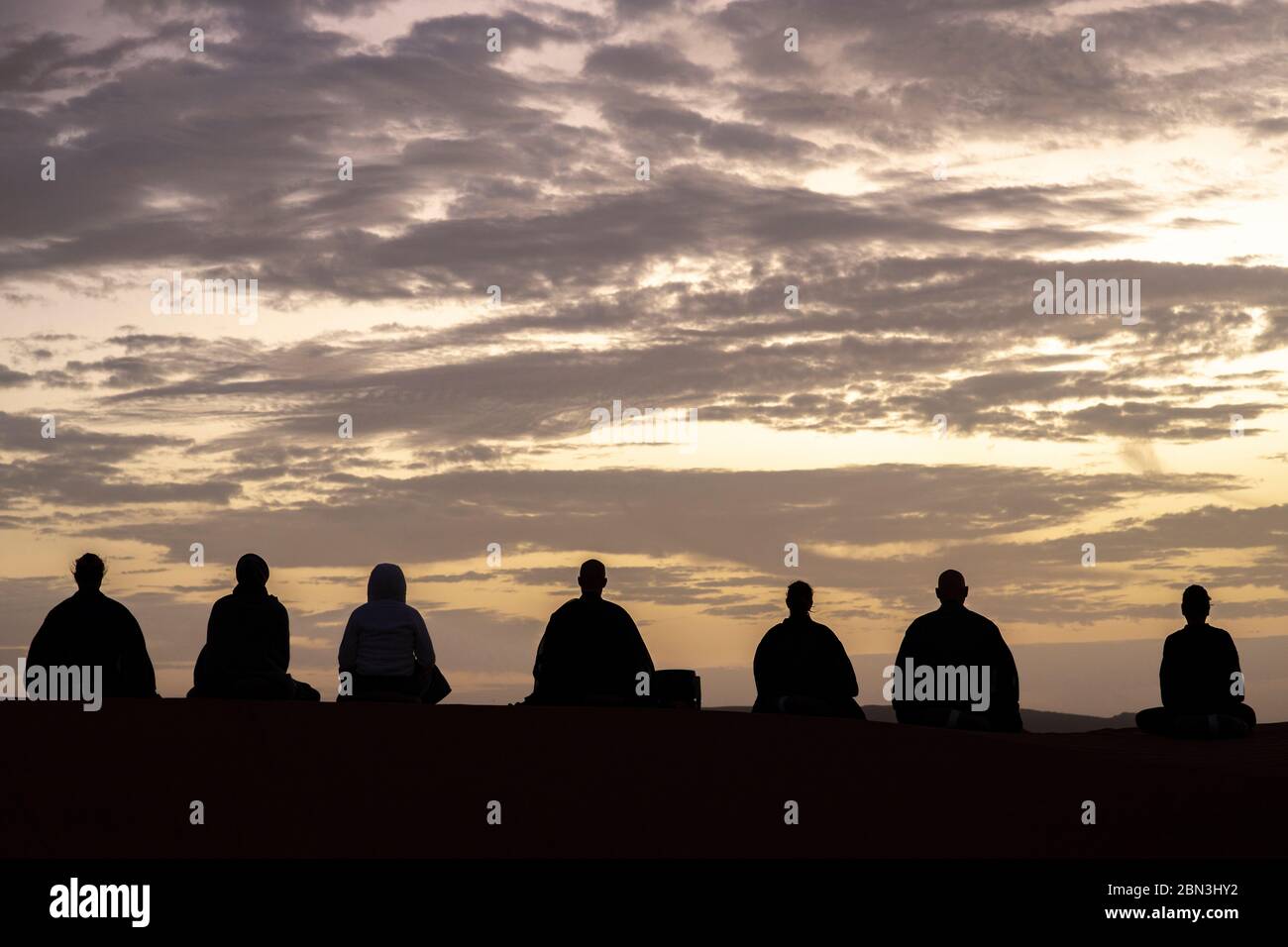 Zen sesshin (retreat) in the Sahara desert, Morocco. Zazen (meditation ...