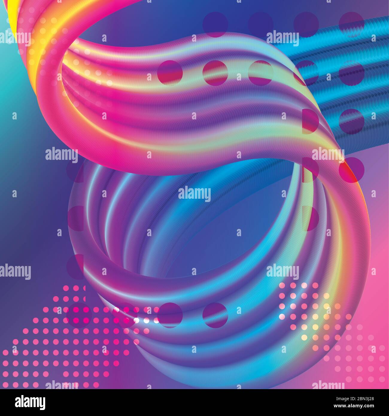 Vibrant colored and waved with flow background vector design Stock ...