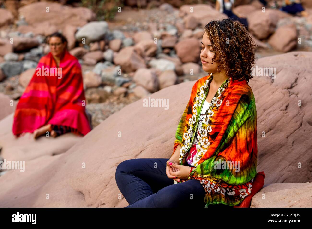 Zen sesshin (retreat) in Morocco. Zazen (meditation Stock Photo - Alamy