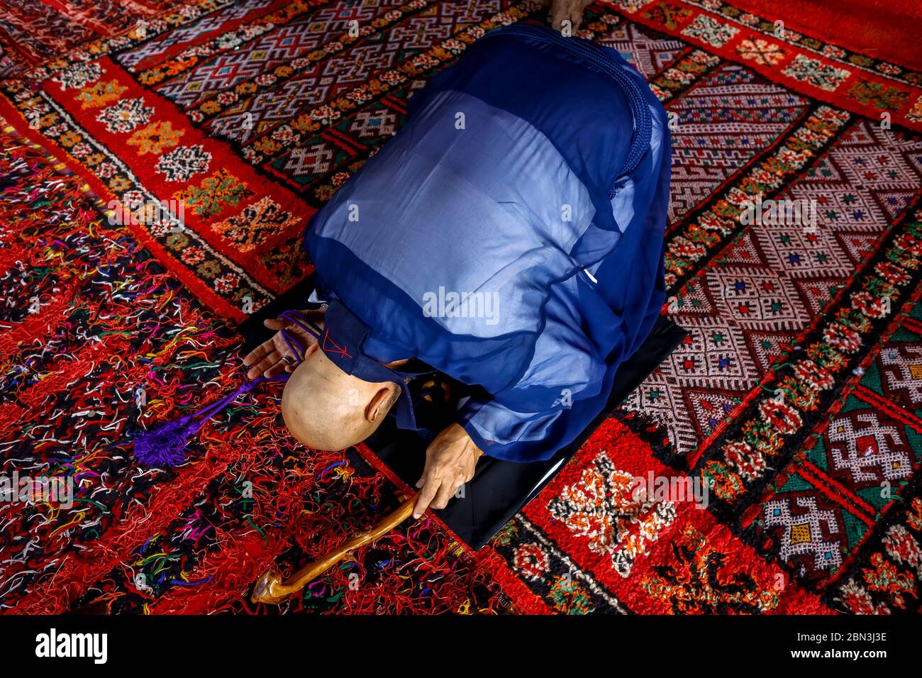 Zen Buddhist ceremony in Morocco. Prosternation Stock Photo - Alamy
