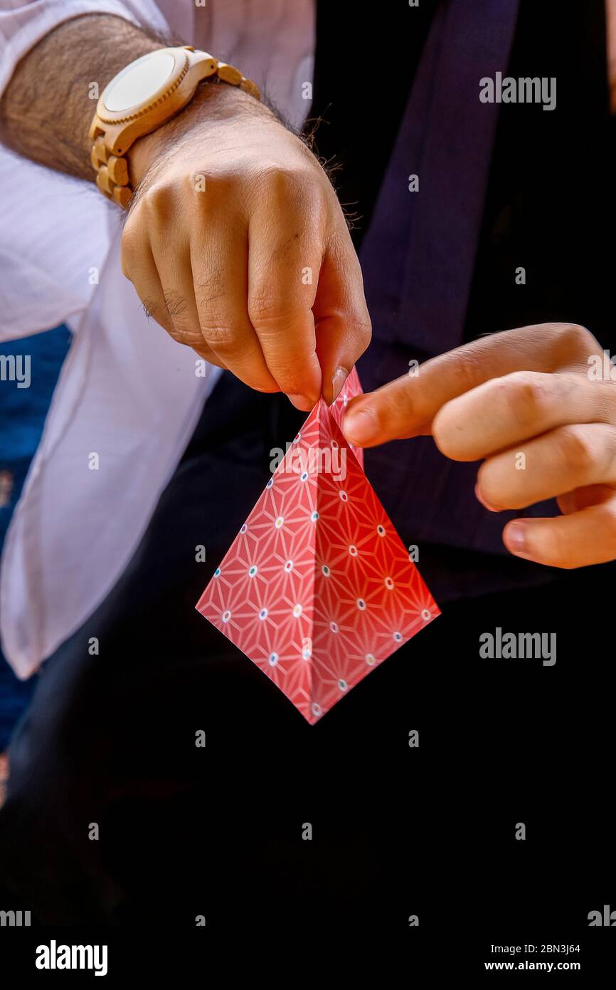 Zen sesshin (retreat) in the Sahara desert, Morocco. Origami paper ...