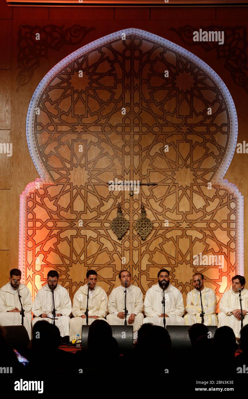Sufi culture festival in Fes, Morocco. Boutchichiya tariqa Stock Photo ...
