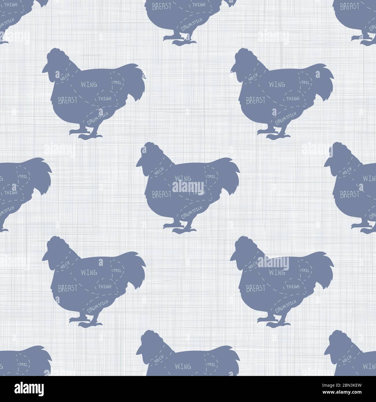 Seamless french farmhouse hen charcuterie butcher pattern. Farmhouse ...