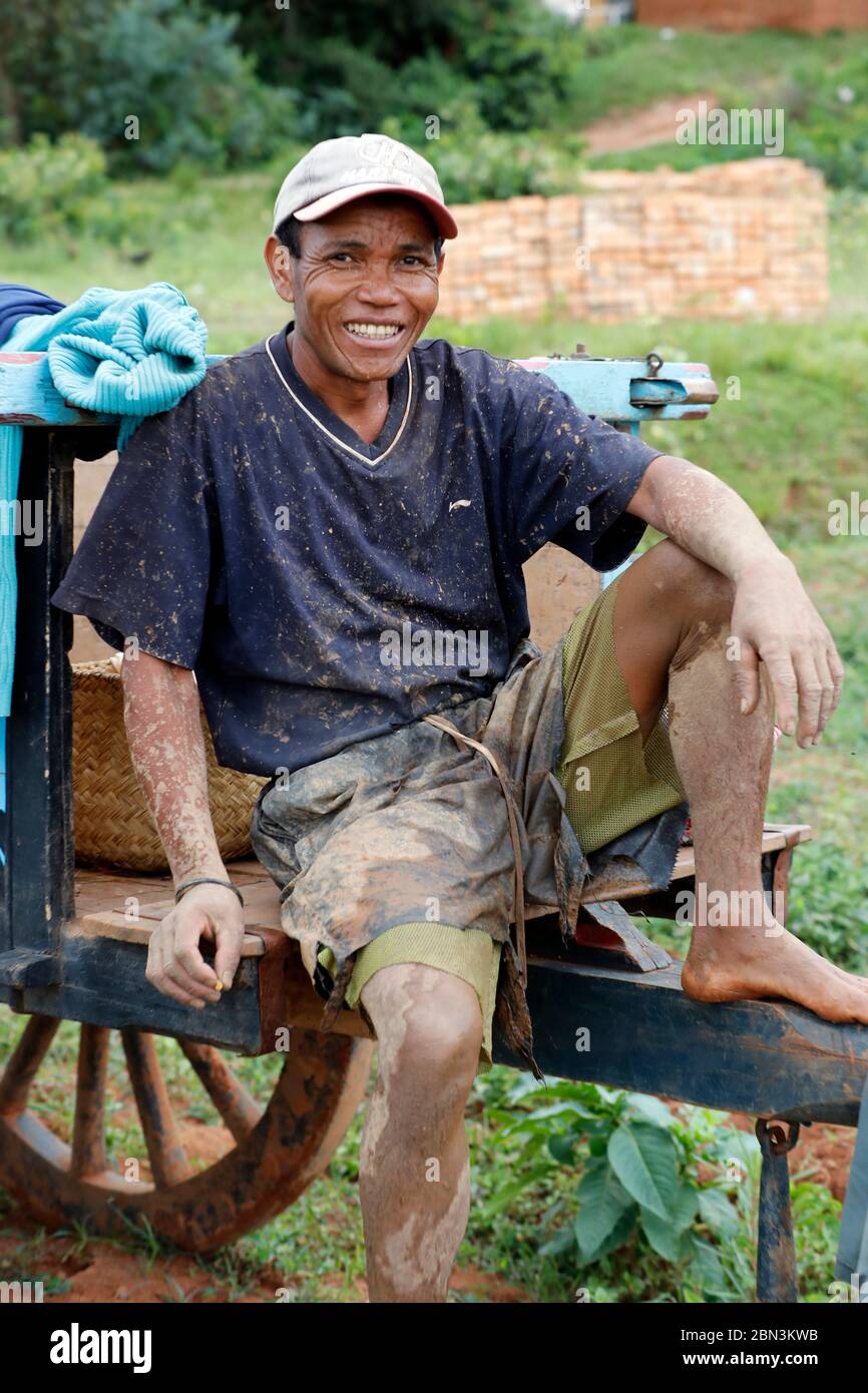 Malagasy farmer. Portrait. Madagascar Stock Photo - Alamy