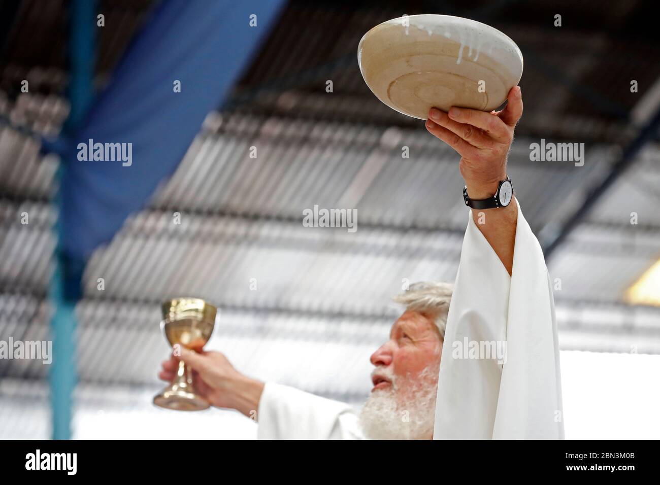 Sunday catholic mass with Father Pedro Opeka founder of the Akamasoa ...