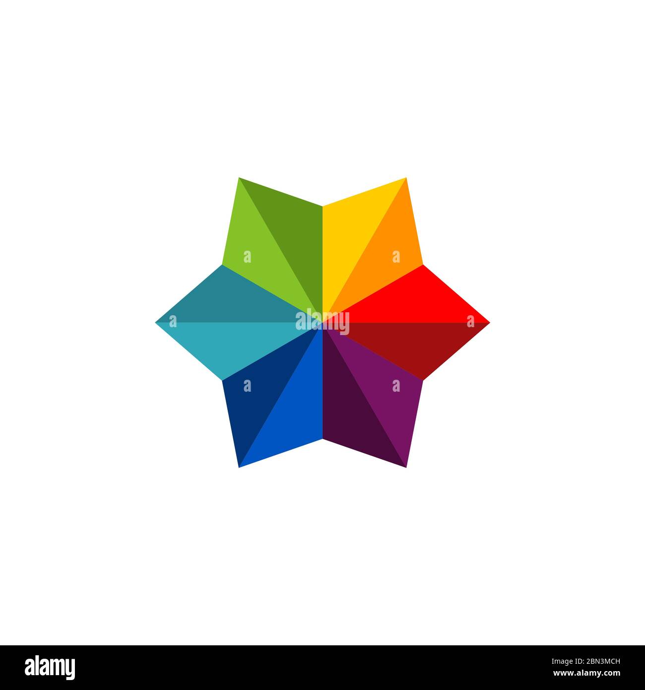 Six Star Colorful Logo Template Illustration Design. Vector EPS 10 ...