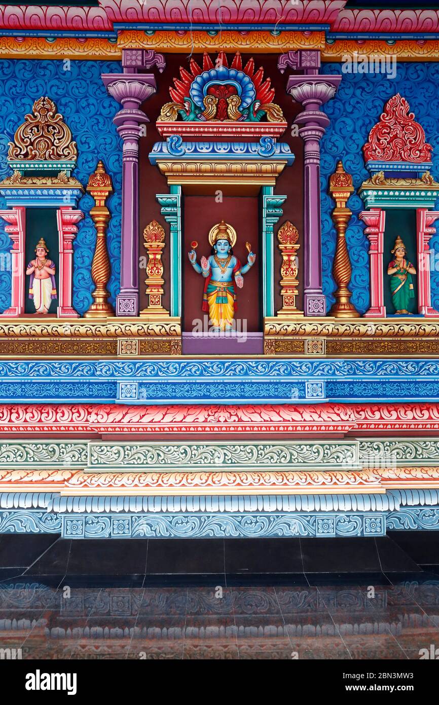 Hindu temple and shrine of Batu Caves. Maha Vishnu hindu deity known as ...