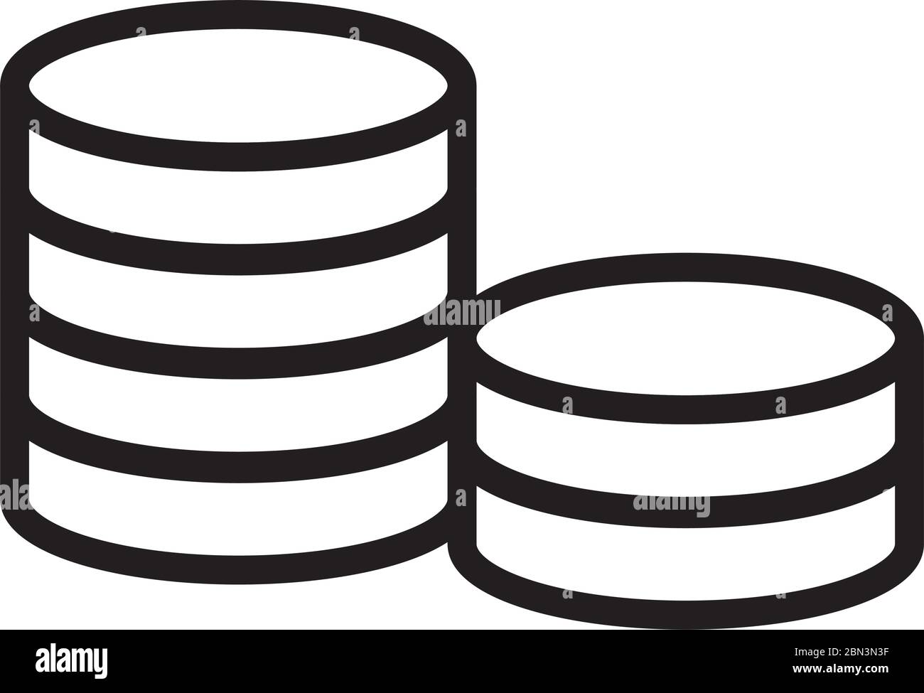 shopping online concept, data servers icon over white background, line ...