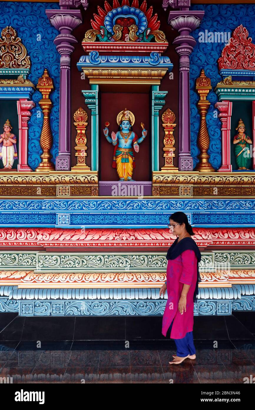Hindu temple and shrine of Batu Caves. Maha Vishnu hindu deity known as ...
