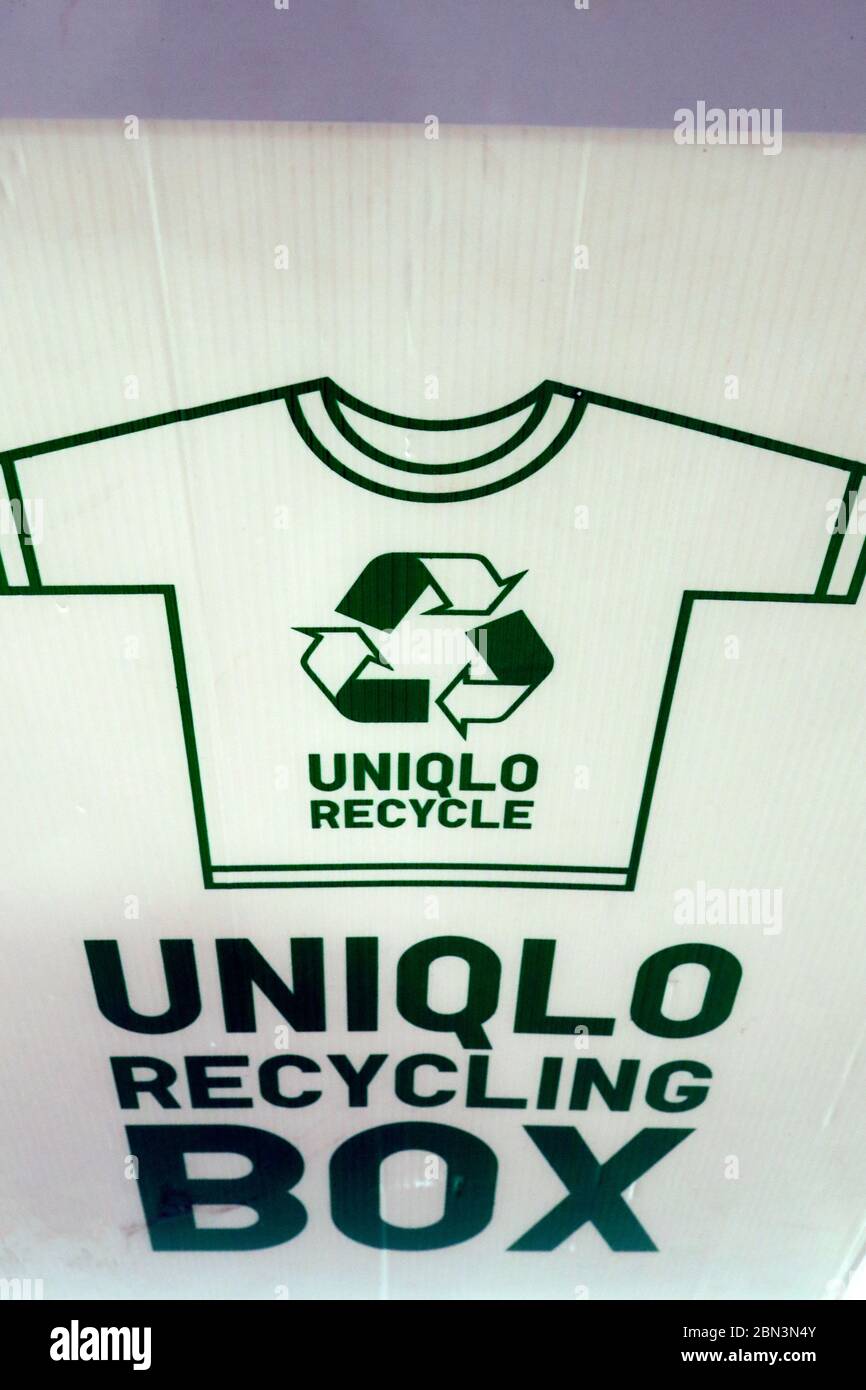 Uniqlo recycling box. Kuala Lumpur. Malaysia Stock Photo - Alamy