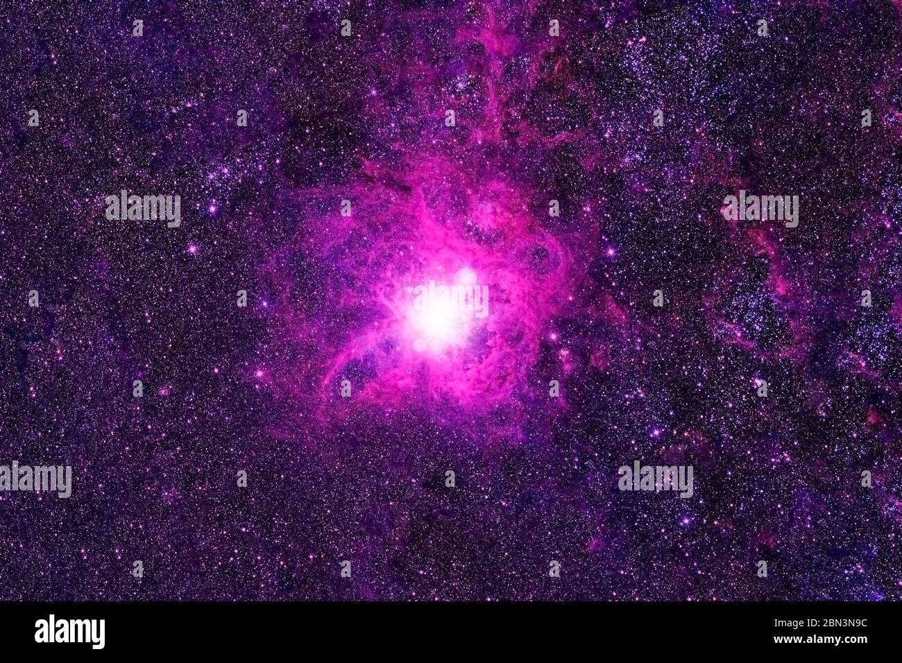 A pink galaxy in deep space. Elements of this image were furnished by ...