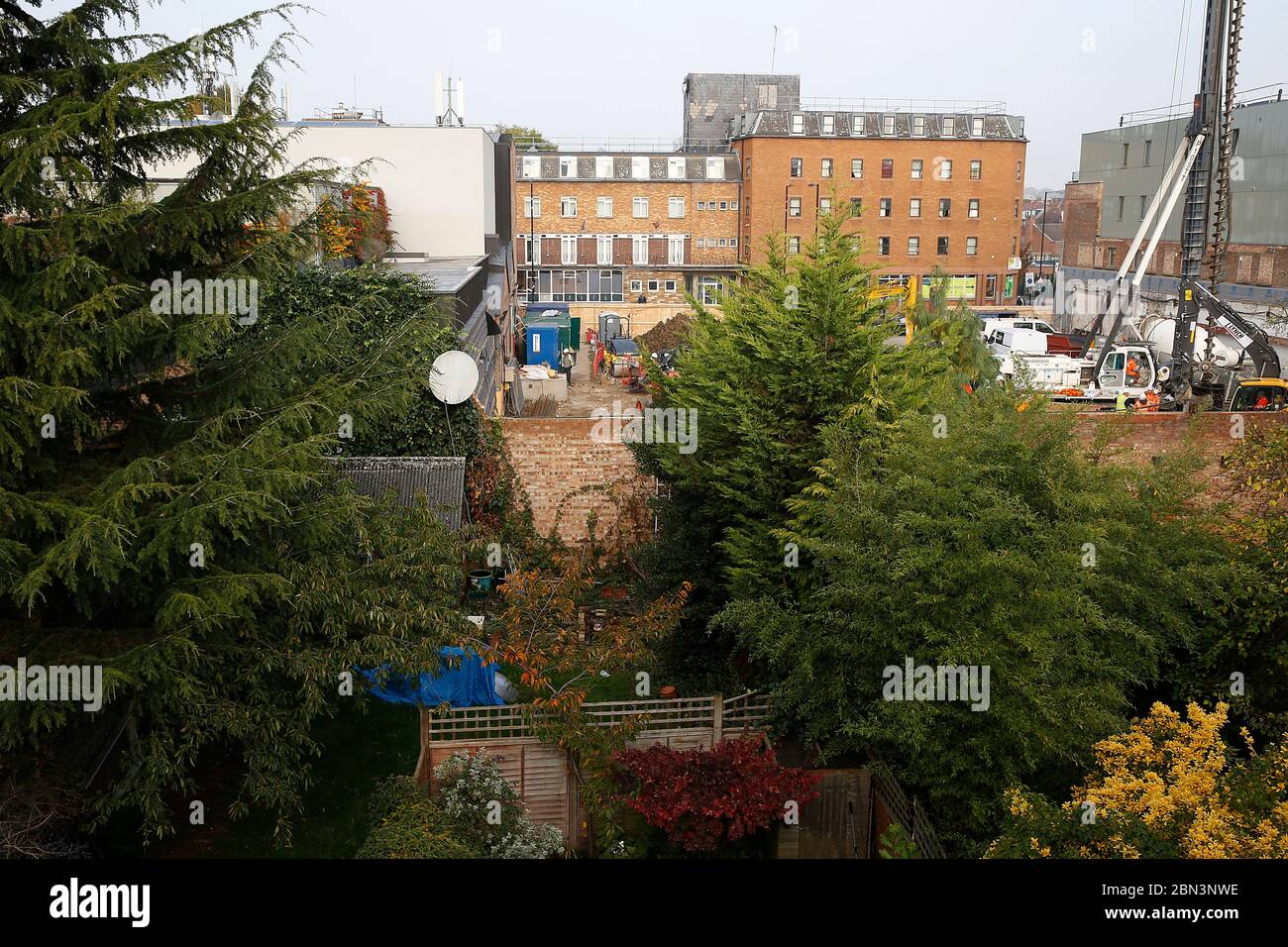Building works in Crouch End, London, U.K Stock Photo - Alamy