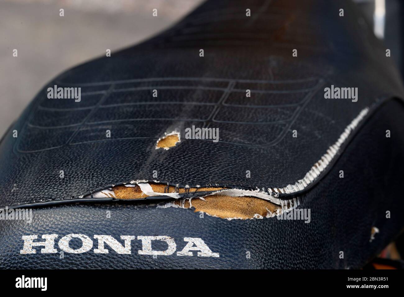 Old Honda motorcycle. Chau Doc. Vietnam Stock Photo - Alamy