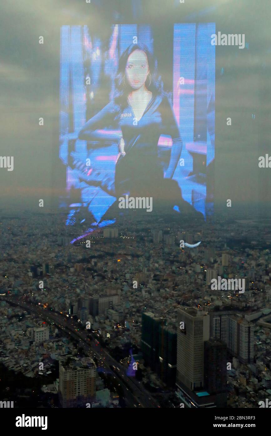 Areal view of downtown Saigon from Landmark 81. Ho Chi Minh City ...