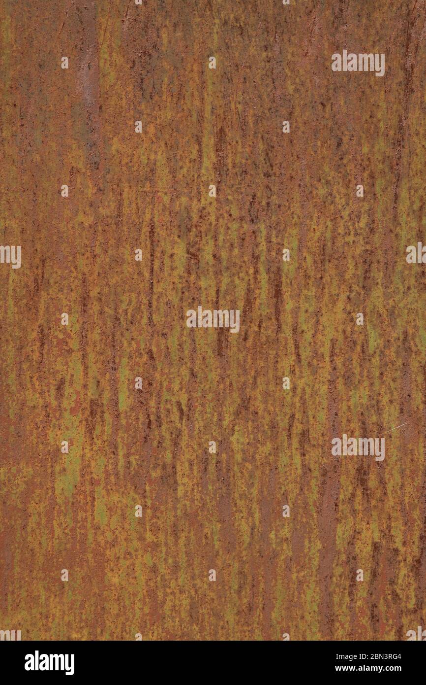 Rusted metallic wall background, texture. An old brown and rusty ...
